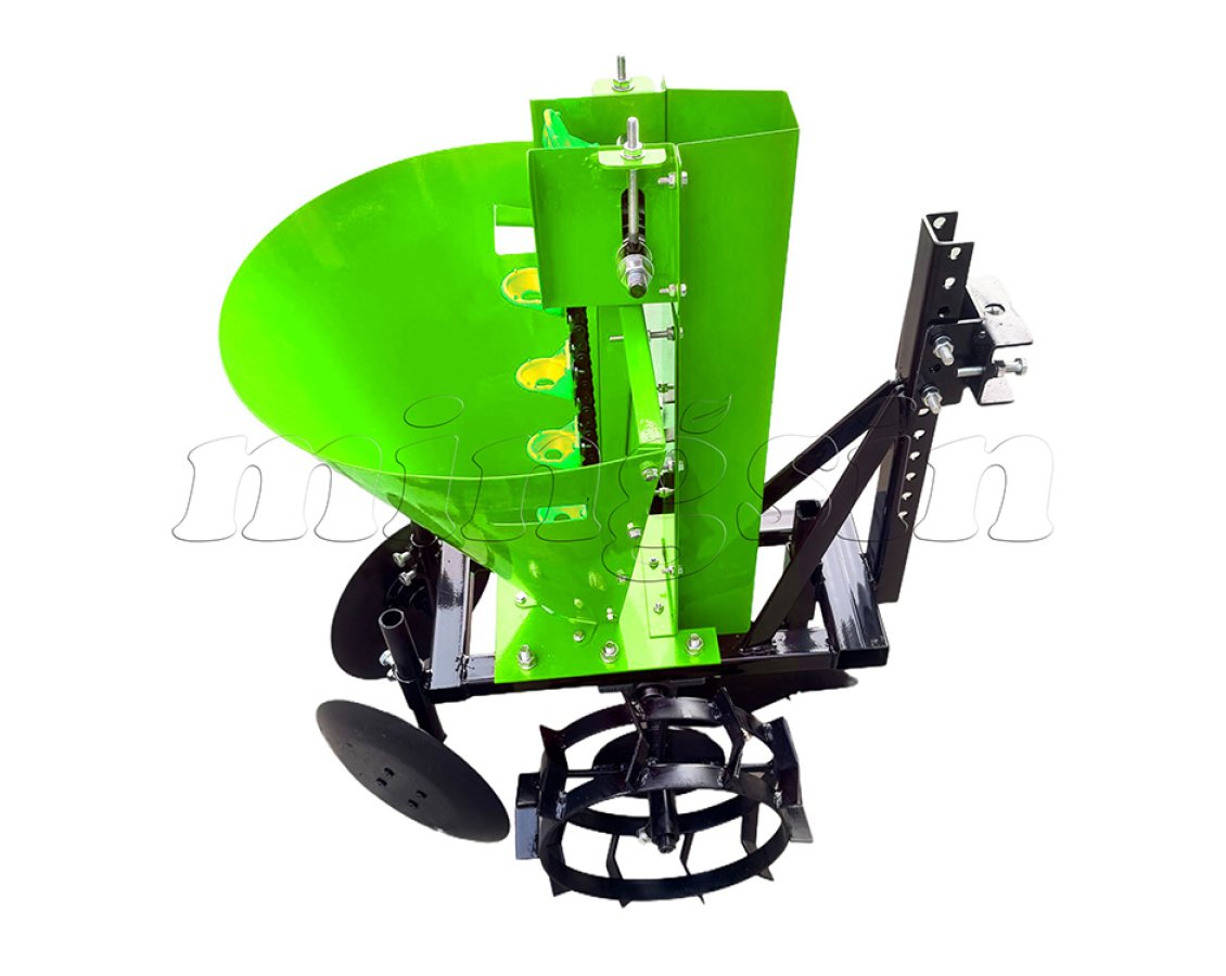 1-Row Potato Planter for Two-Wheel Tractors | Efficient Planting Attachment