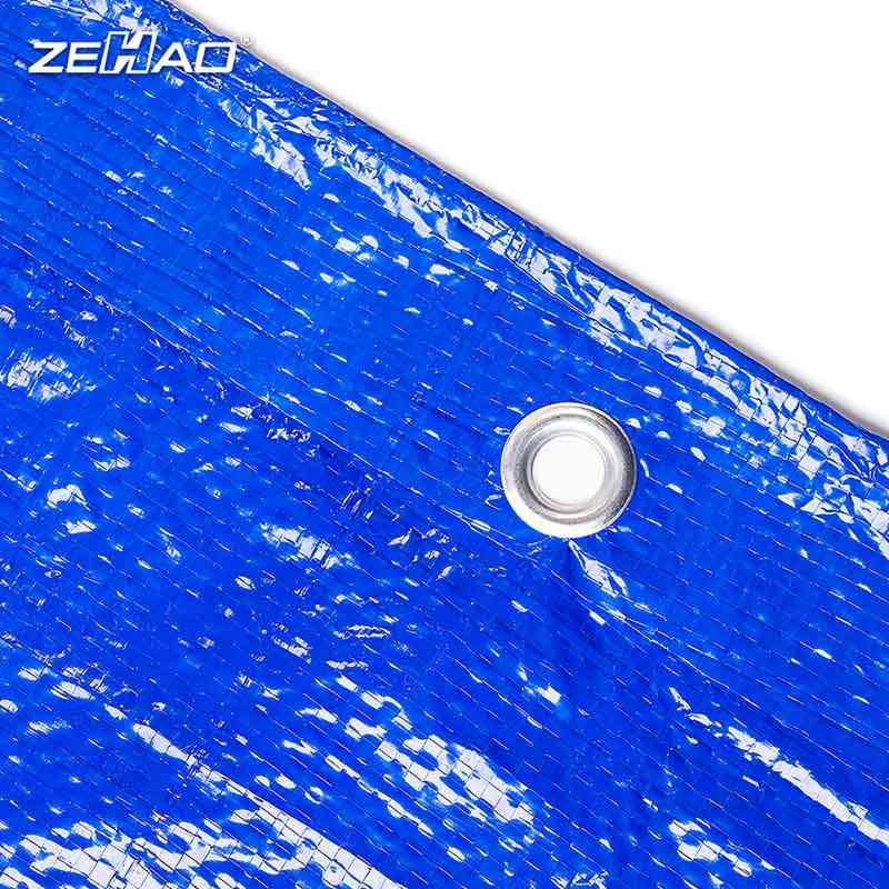 75g Blue/Blue PE Tarpaulin With Black Strengthen Corner